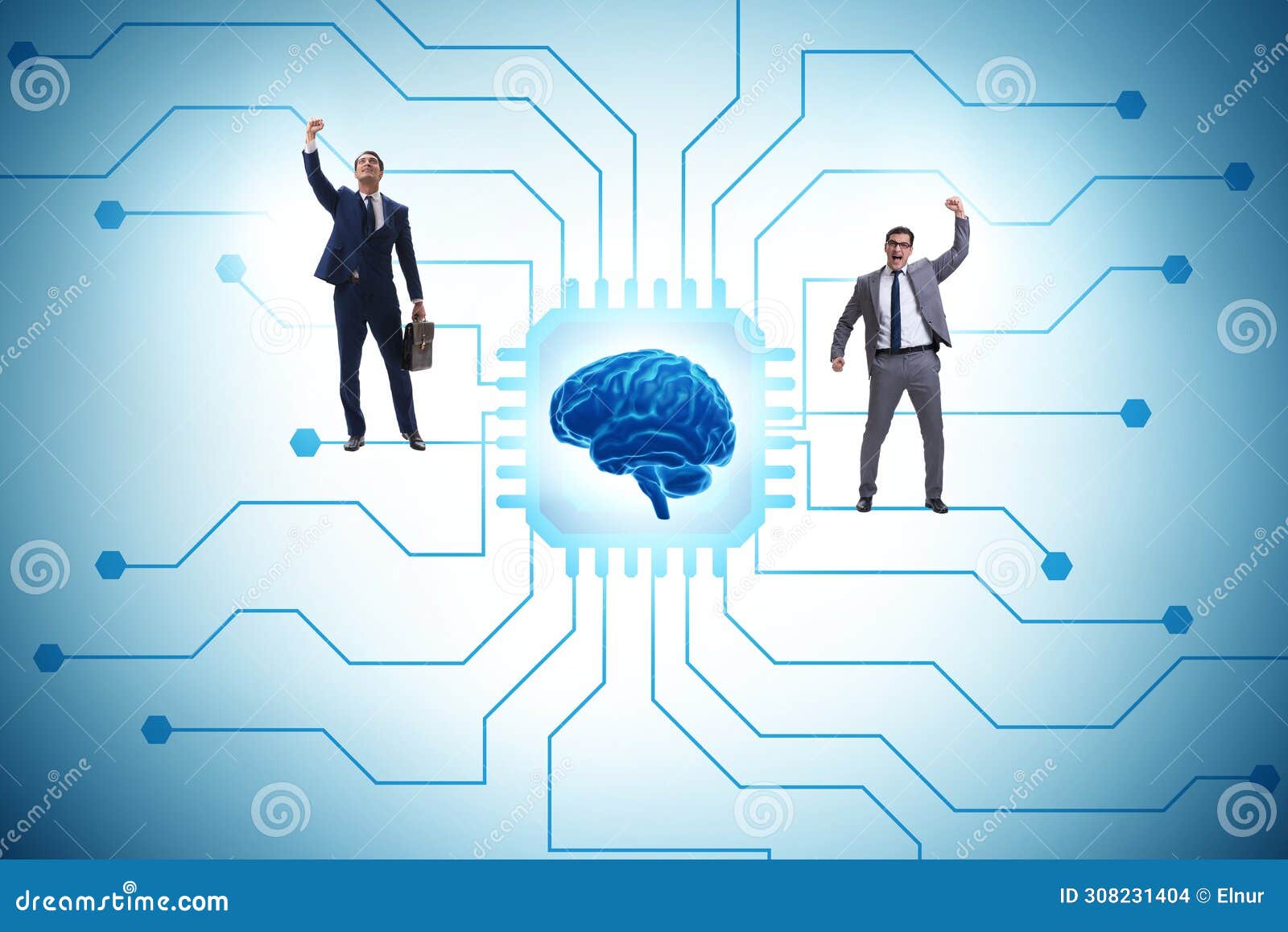 Concept of AI - Artificial Intelligence in Action Stock Photo - Image ...