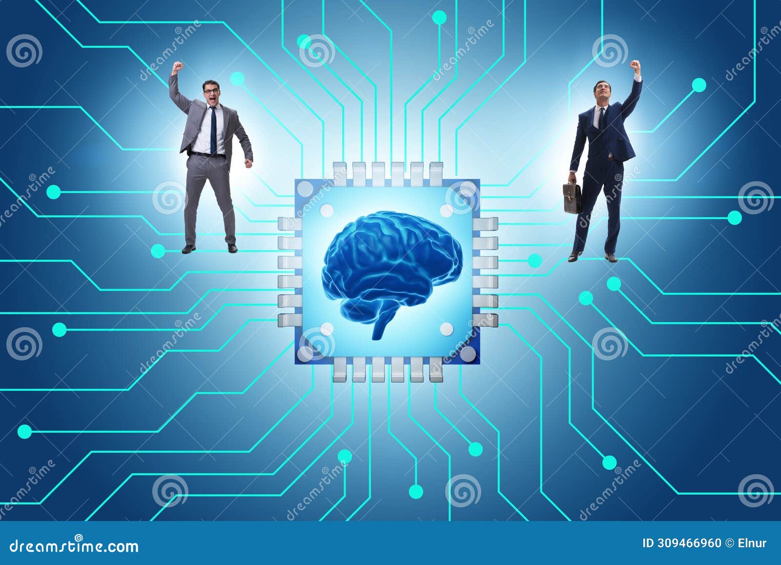 Concept of AI - Artificial Intelligence in Action Stock Photo - Image ...