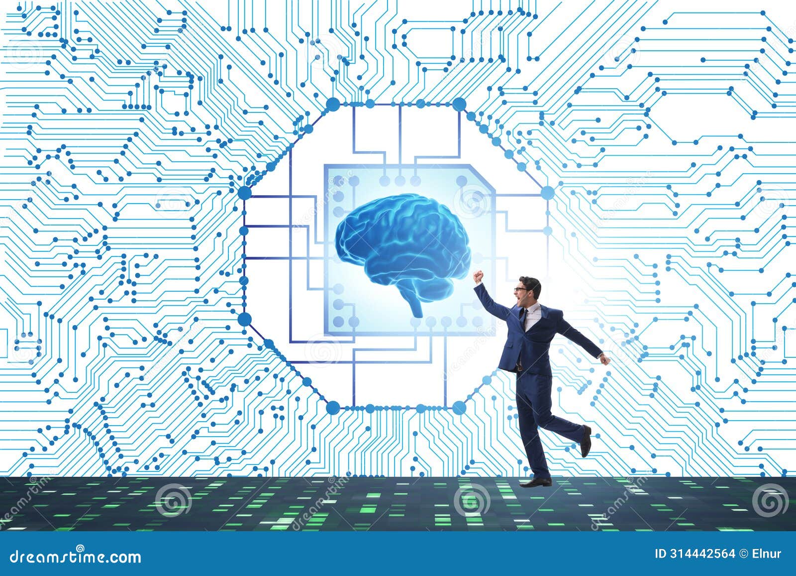 Concept of AI - Artificial Intelligence in Action Stock Photo - Image ...