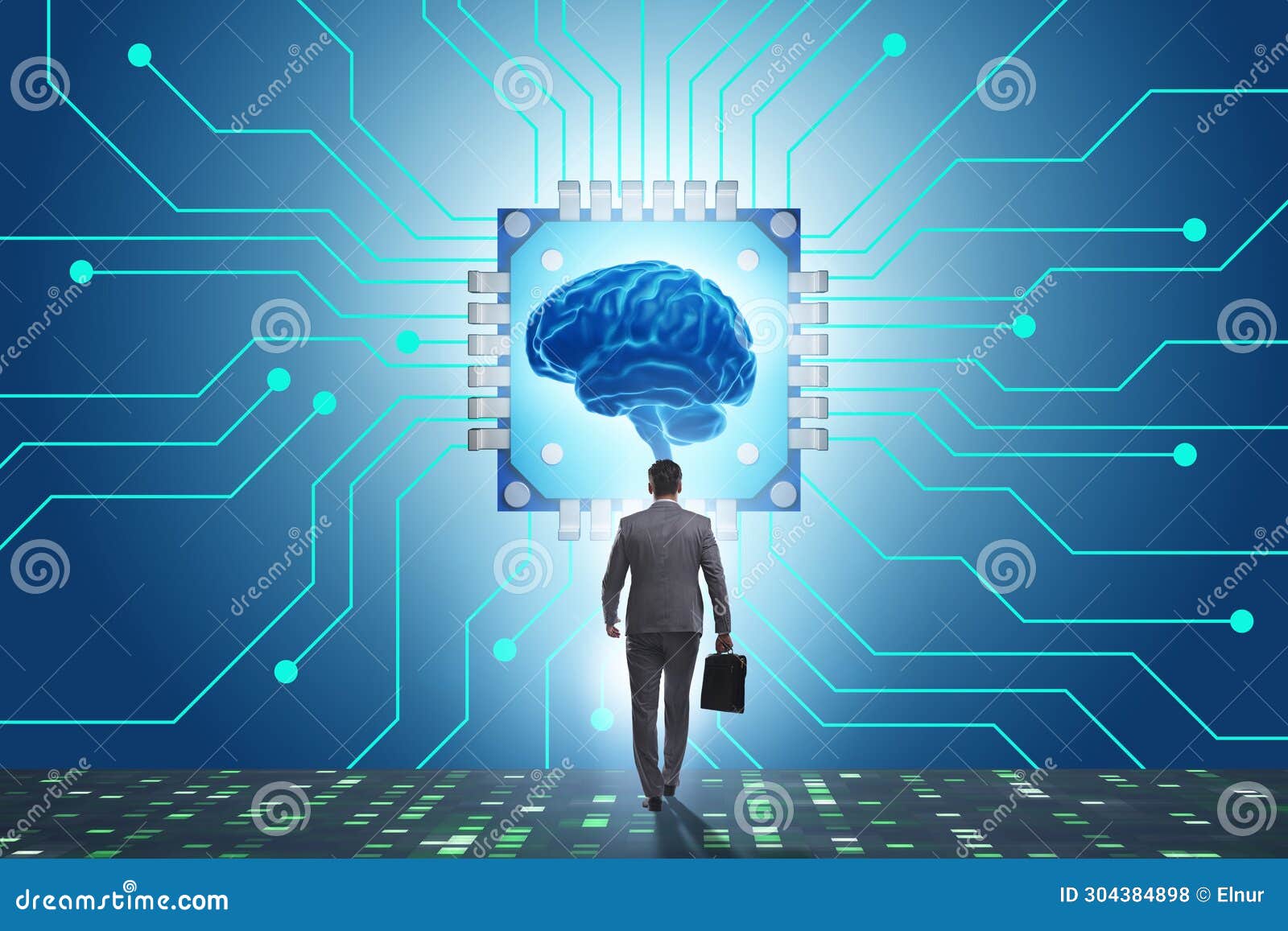 Concept of AI - Artificial Intelligence in Action Stock Photo - Image ...