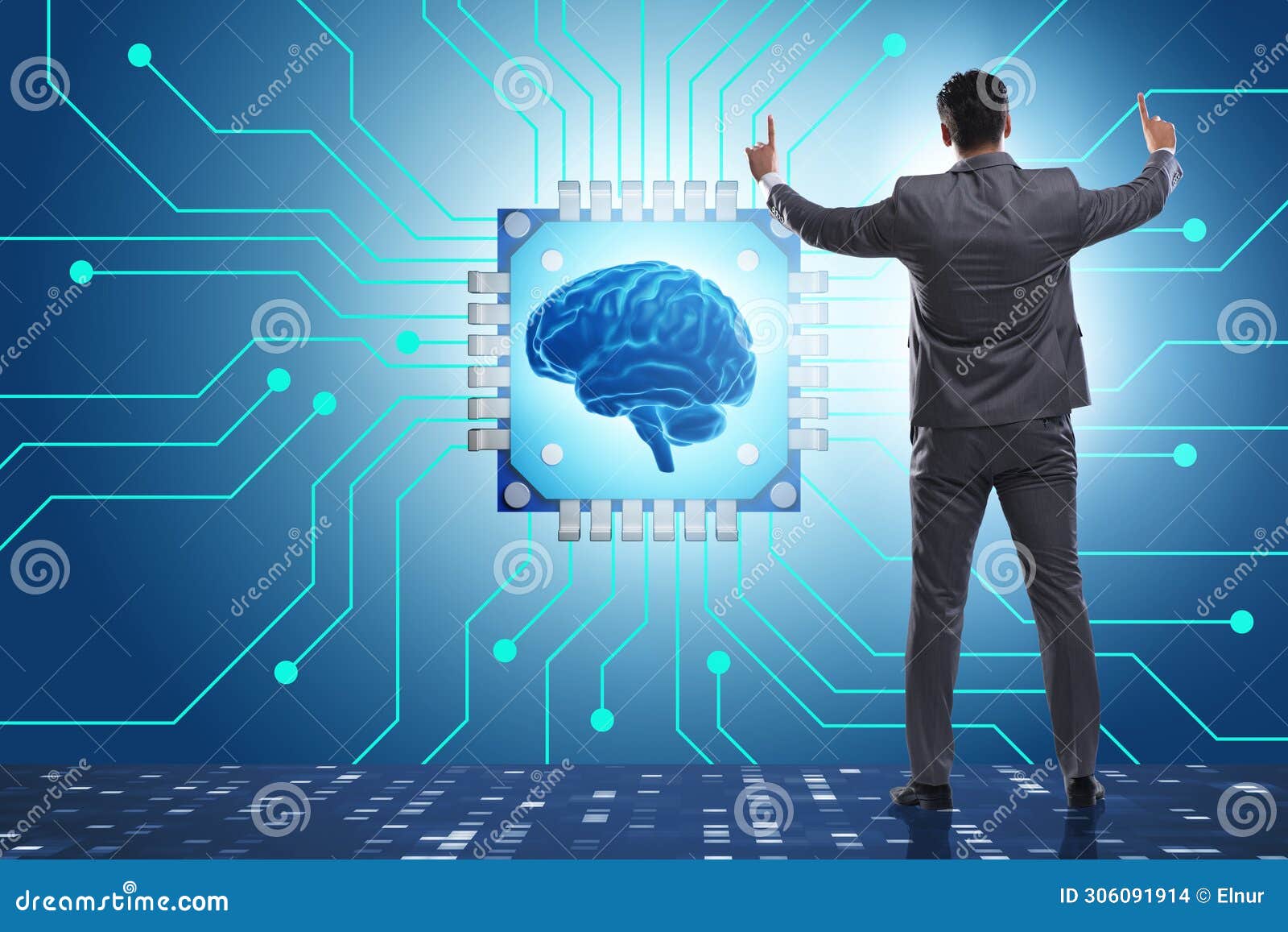 Concept of AI - Artificial Intelligence in Action Stock Photo - Image ...