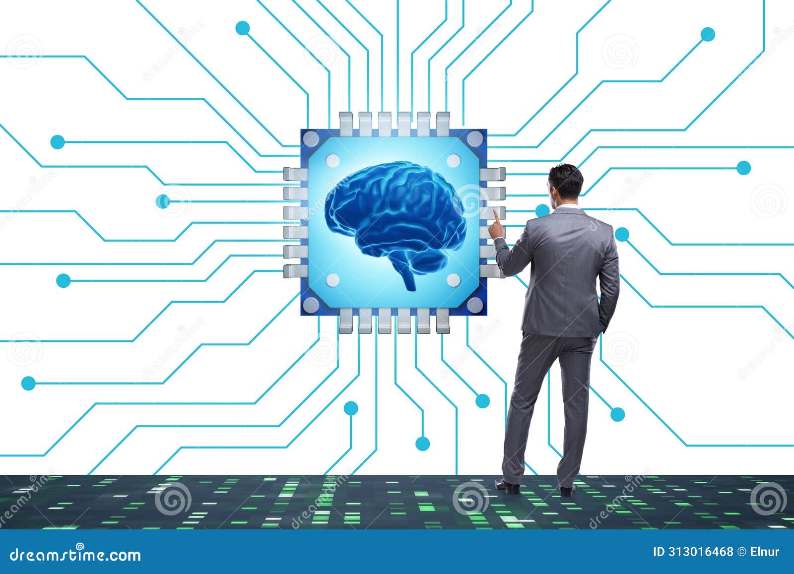 Concept of AI - Artificial Intelligence in Action Stock Photo - Image ...
