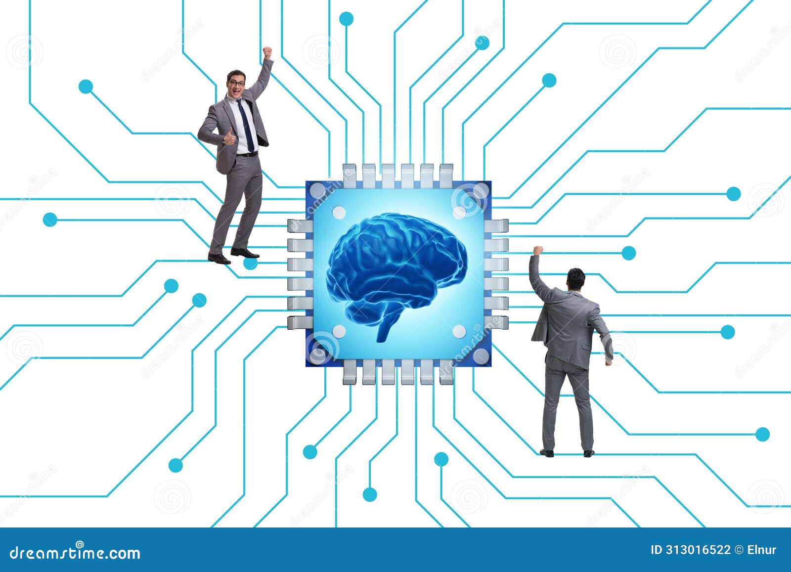 Concept of AI - Artificial Intelligence in Action Stock Photo - Image ...