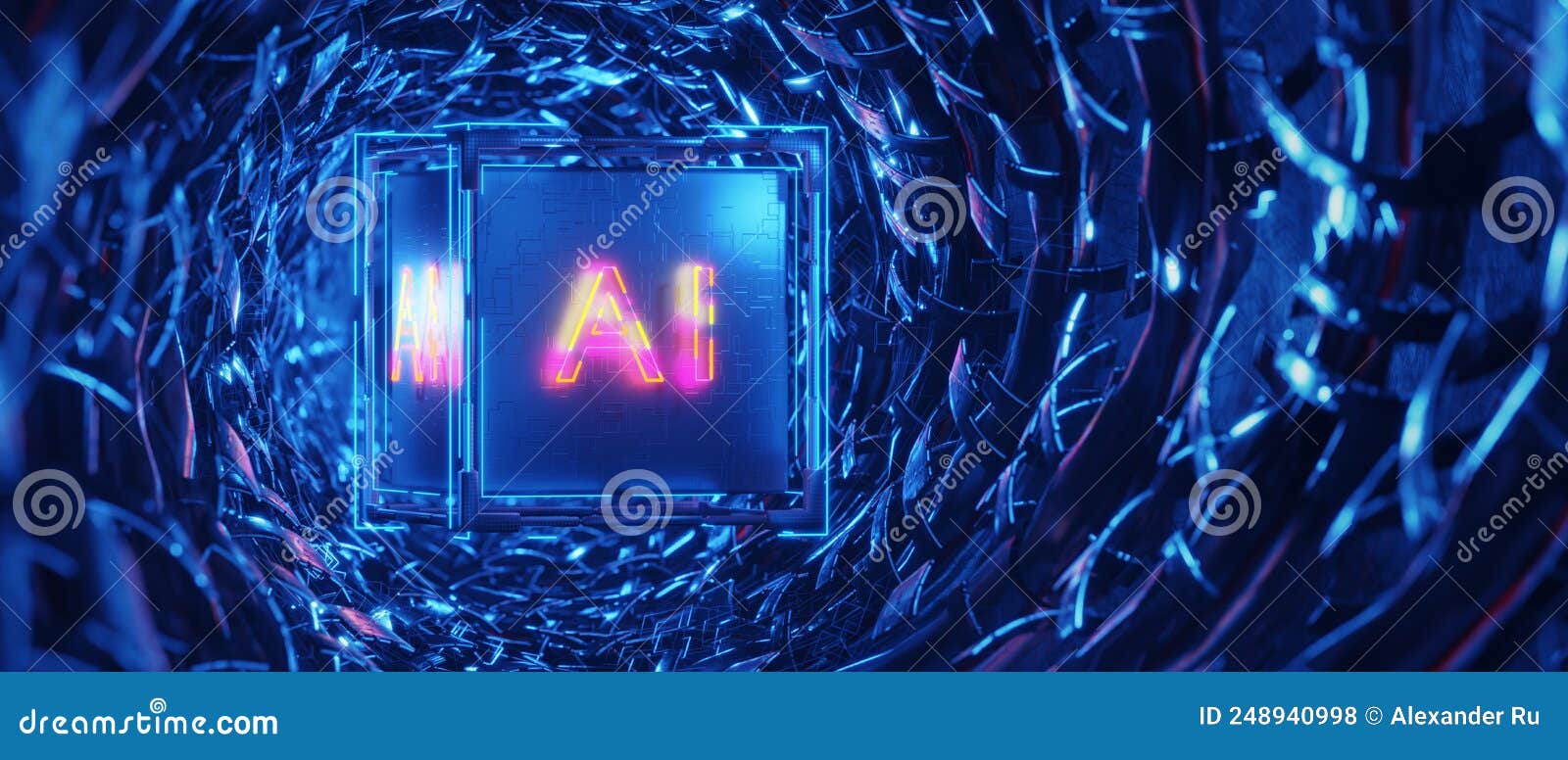 The Concept of AI Artificial Intelligence . Deep Learning. the ...