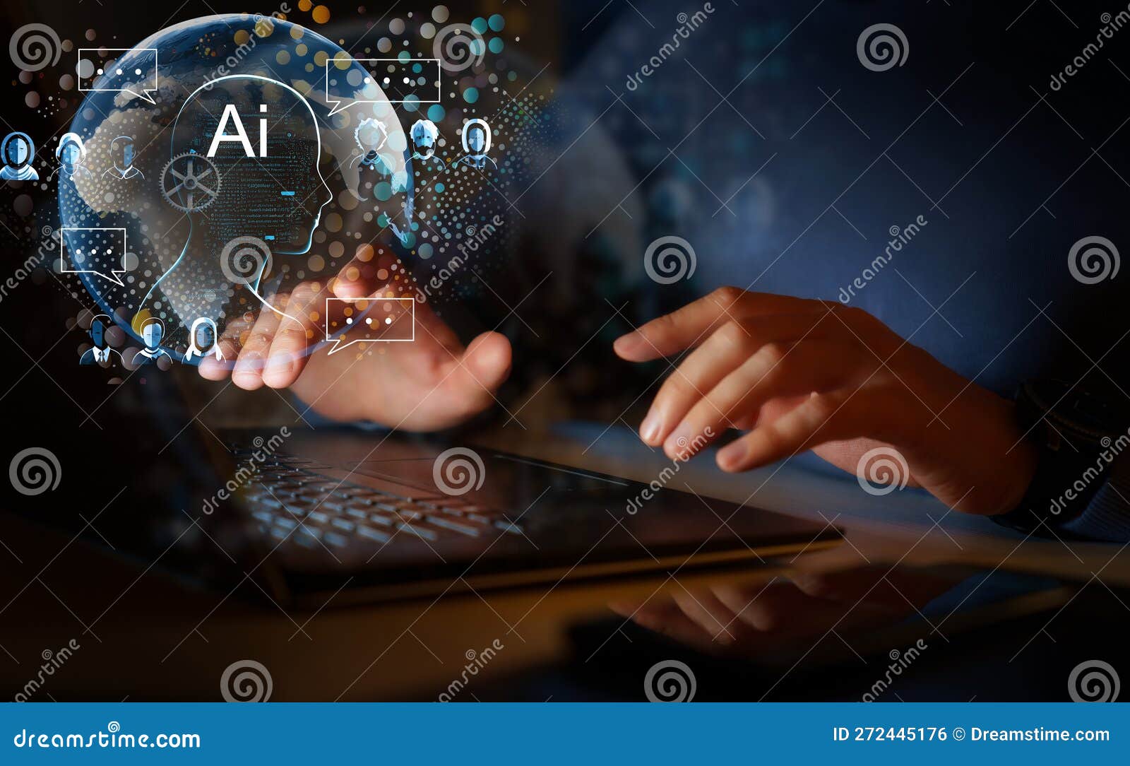 Concept of AI and Computer Technology Stock Photo - Image of chatgpt ...