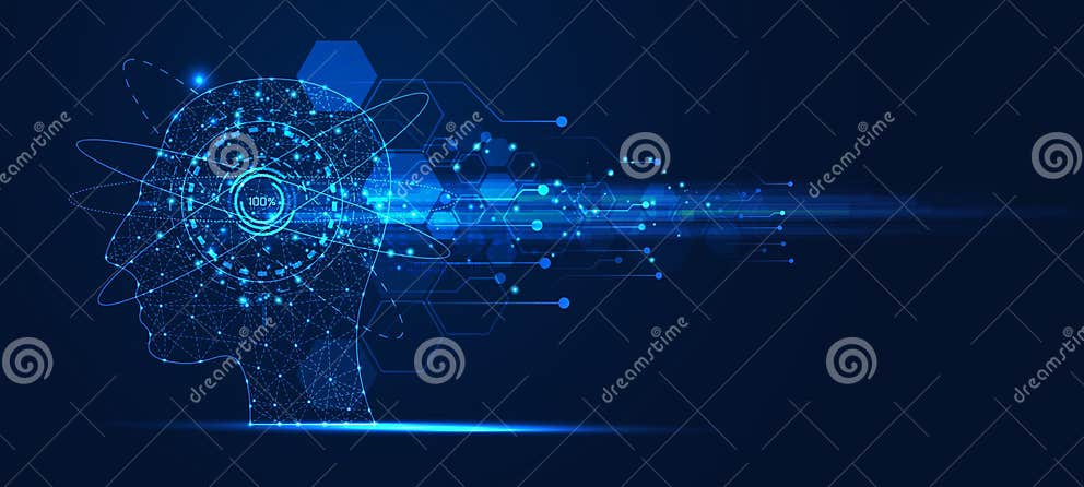 Concept AI Machine Learning Artificial Intelligence Robot Learning Network System Advance AI on ...