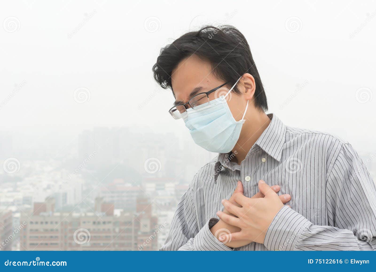 Concept of air pollution stock photo. Image of breathing - 75122616