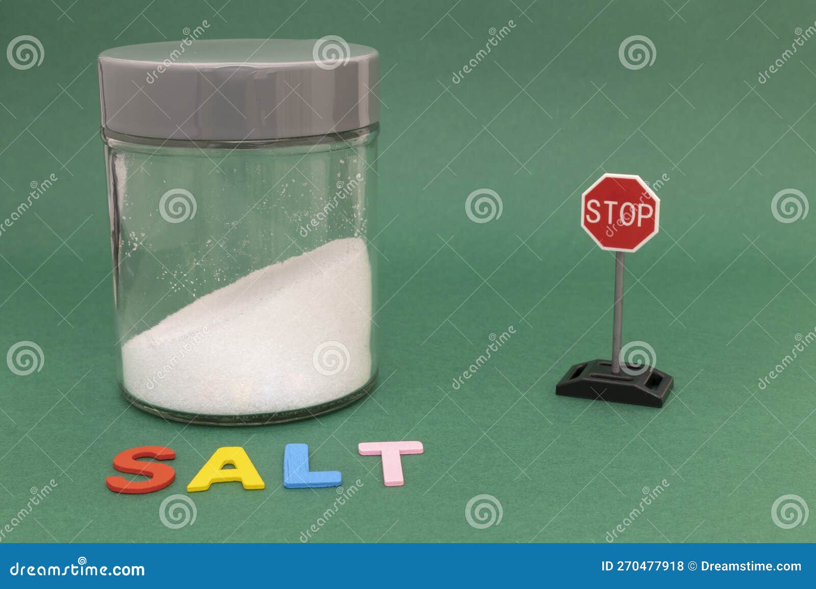 Concept Alimentaire Malsain Signe De Sel Et De Route Photo stock ...