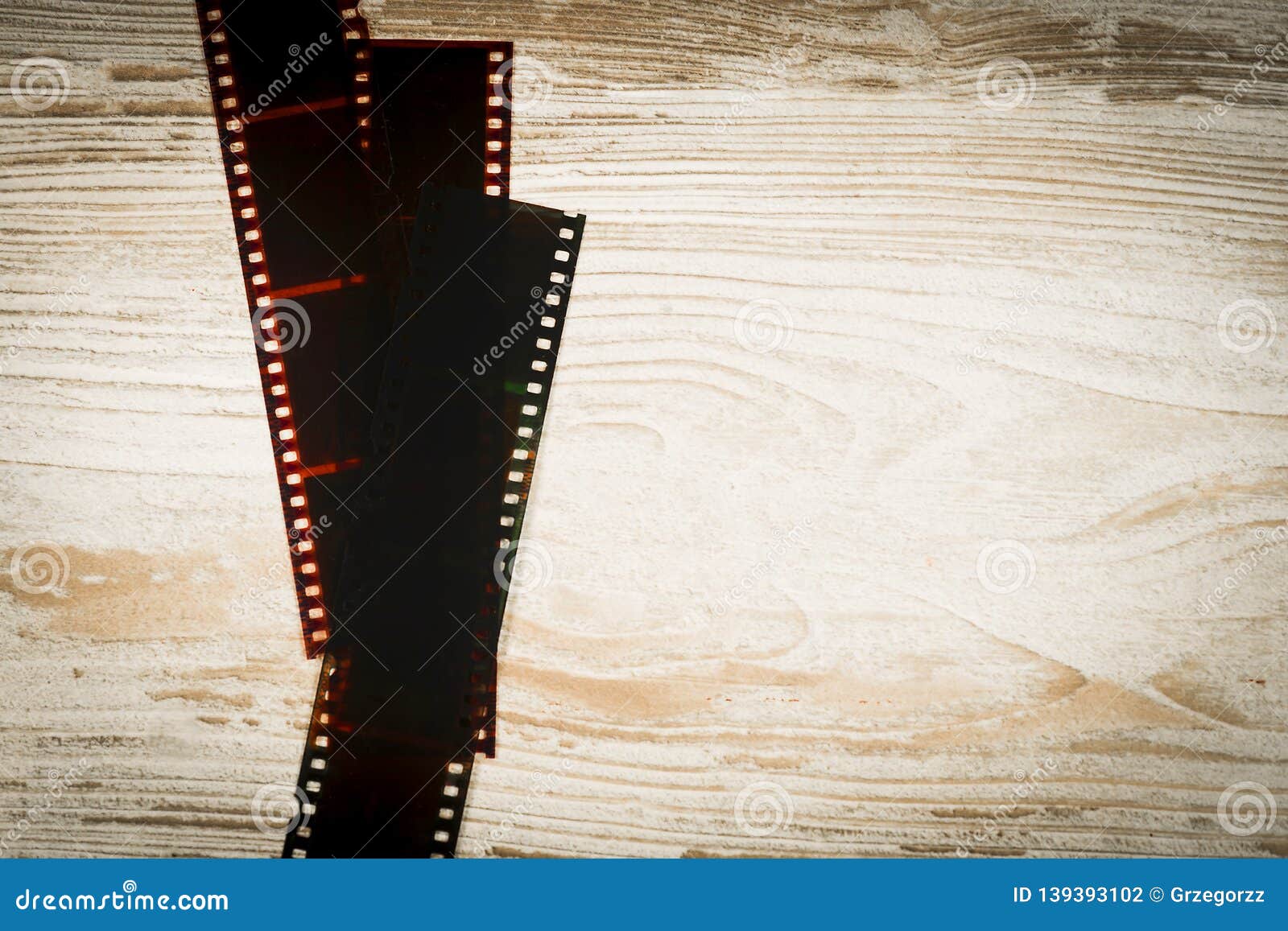 Concept of Analog Photography, Colorful Negatives on a Rustic ...