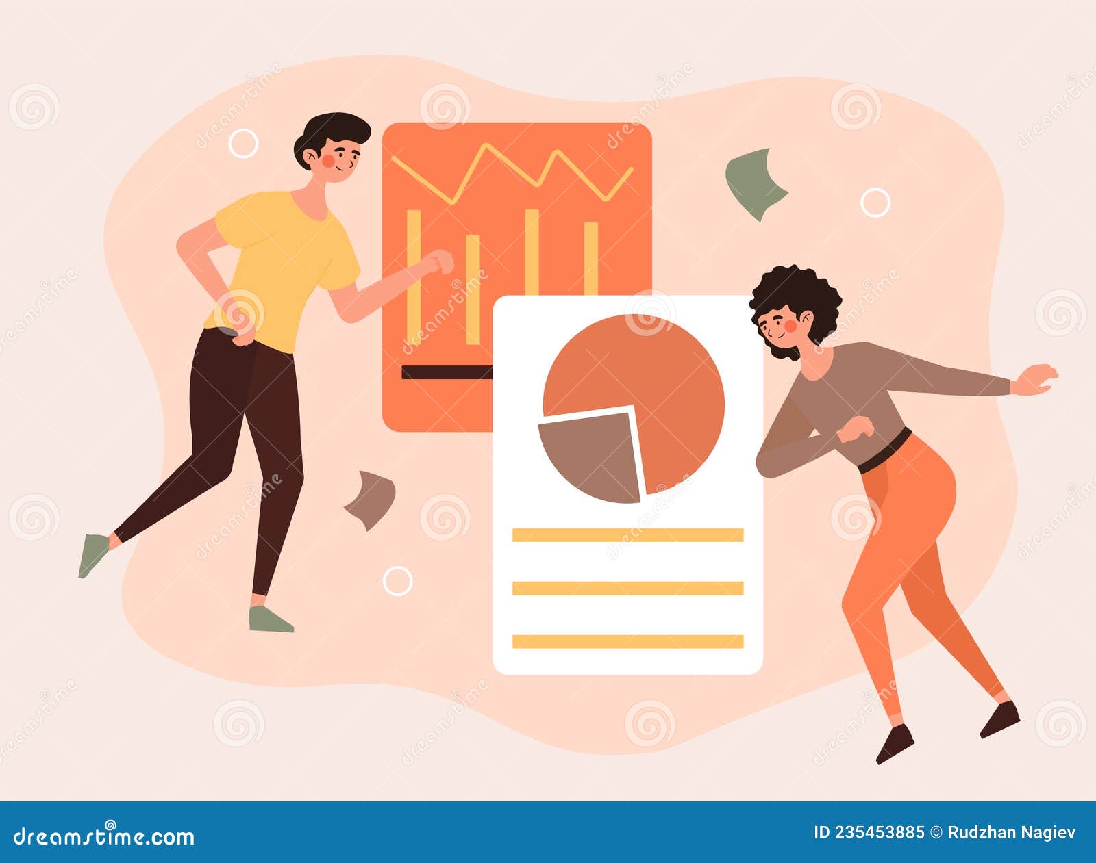 Concept of Analyzing Diagram Stock Vector - Illustration of performance ...