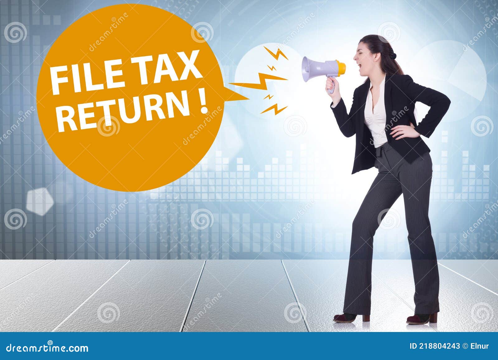 Concept of Annual Tax Return Submission Stock Image - Image of saving ...