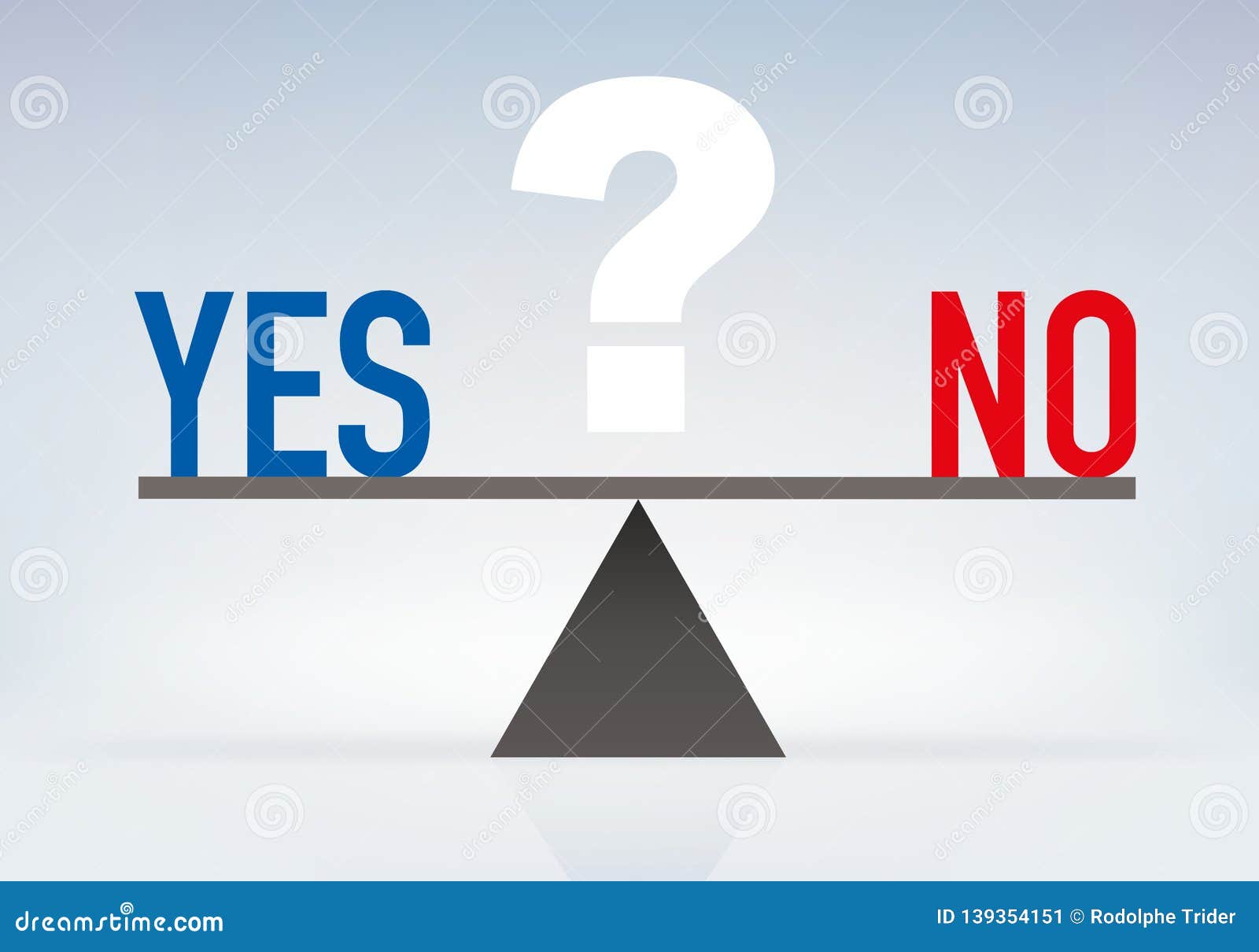 Concept of the Answer Decision by Yes or No To a Question. Stock Vector ...