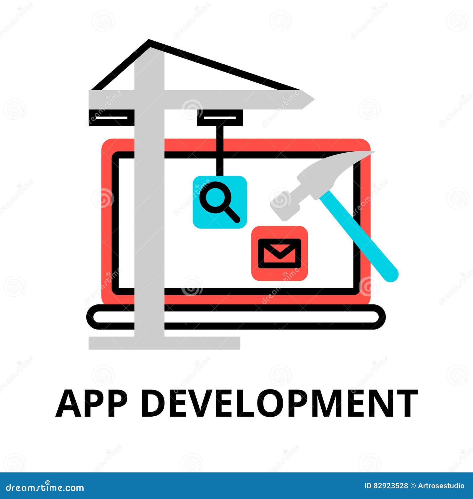 Concept of App Development Icon Stock Vector - Illustration of element ...