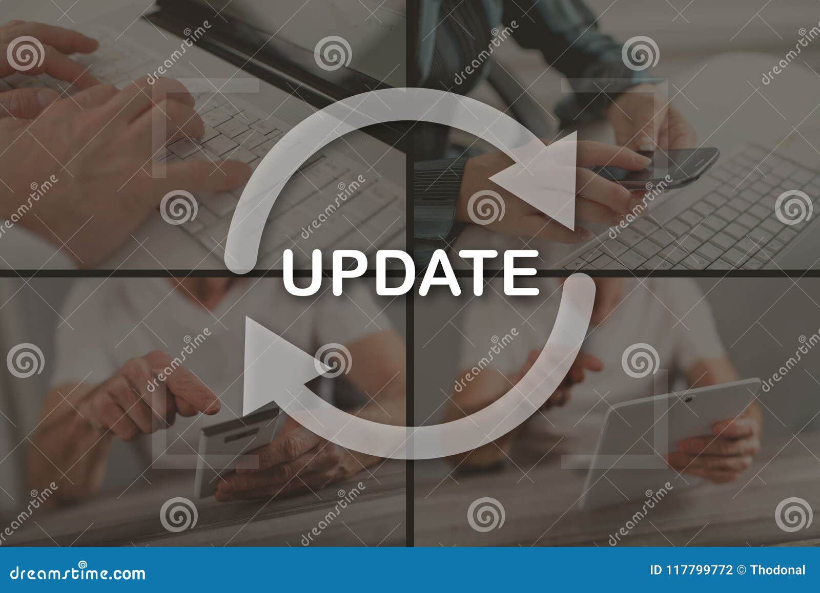 Concept of Application Update Stock Photo - Image of installation ...