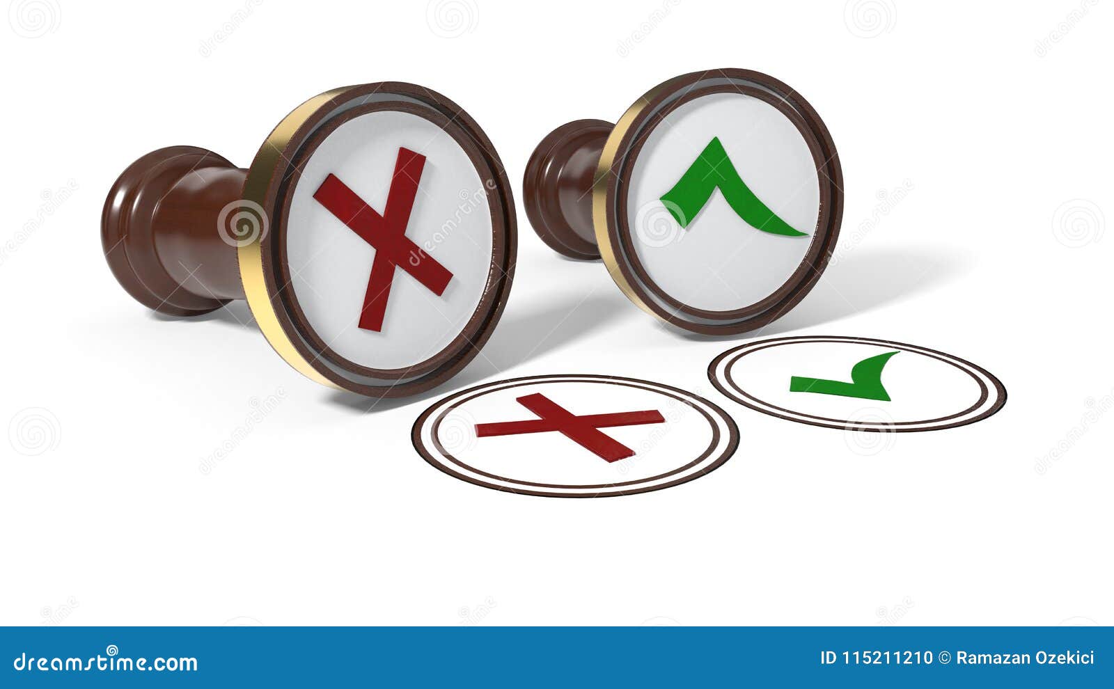 Concept for Approval and Rejection Selection, 3d Rendering Stock ...