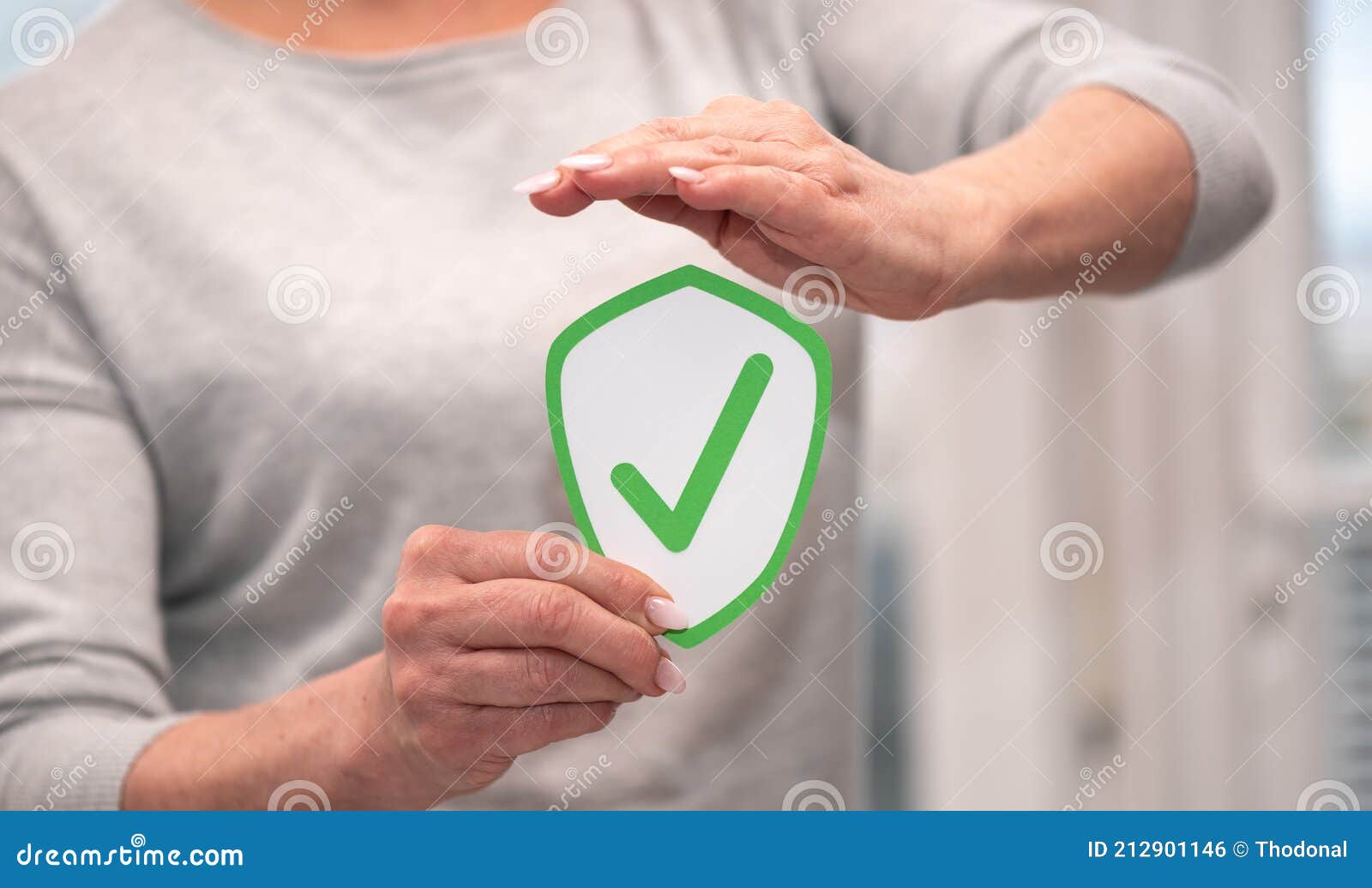 Concept of Approved Protection System Stock Photo - Image of confirm ...