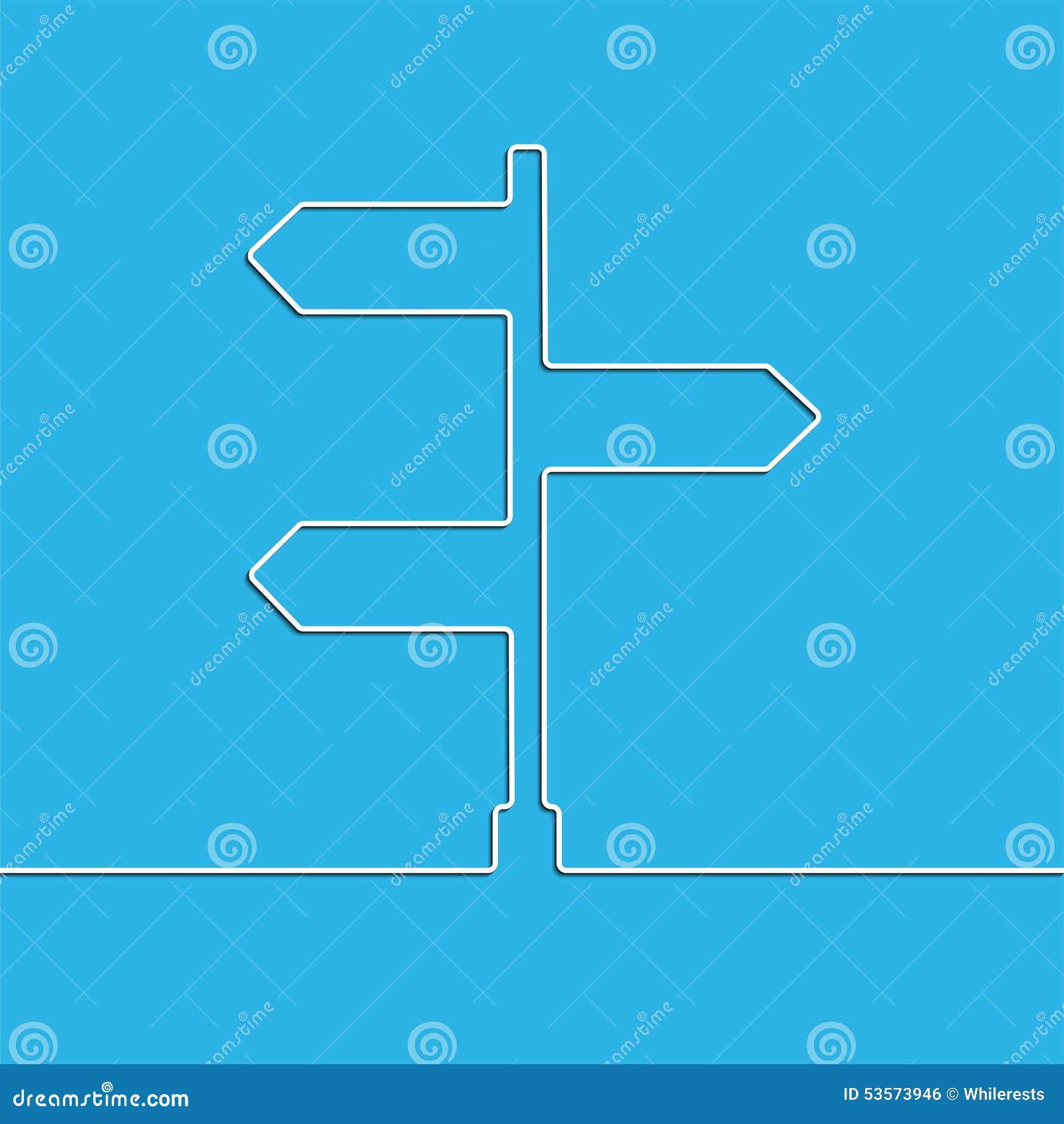 Concept Arrow Sign Choosing Direction of the Road Stock Illustration ...