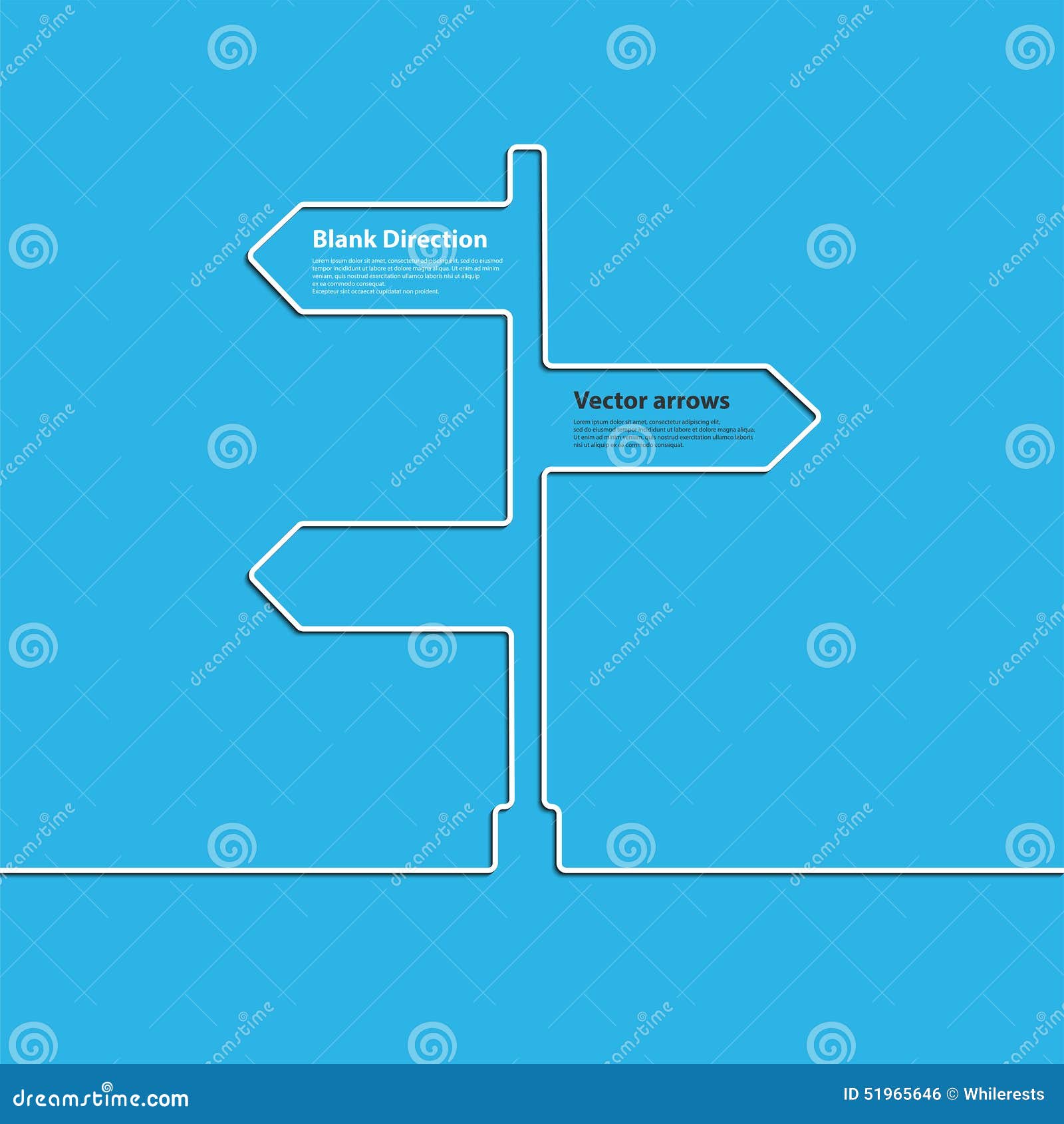 The Concept Arrow Sign of Choosing the Direction of the Road Junction ...