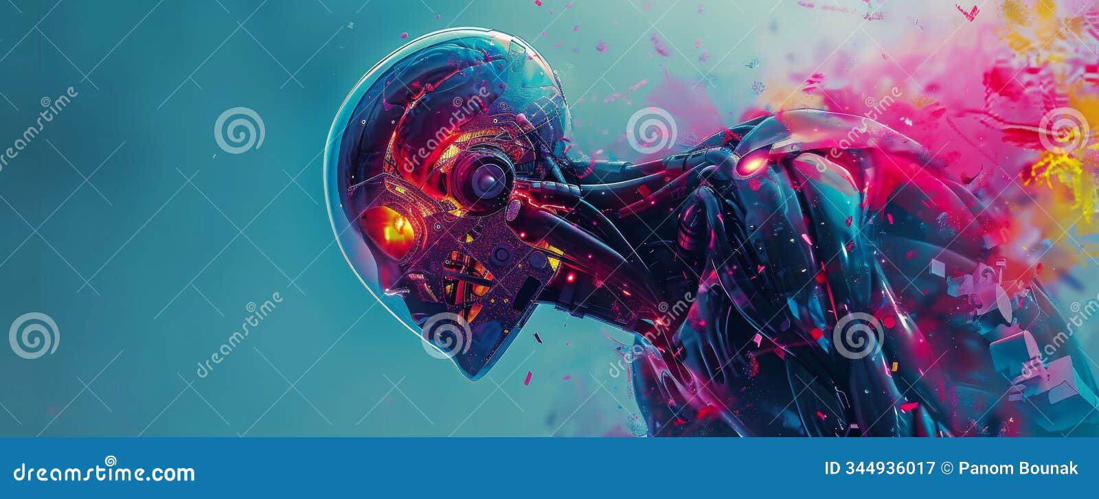 Bionic Human Hands. Robots Gestures Helping Prosthesis Vector Set ...