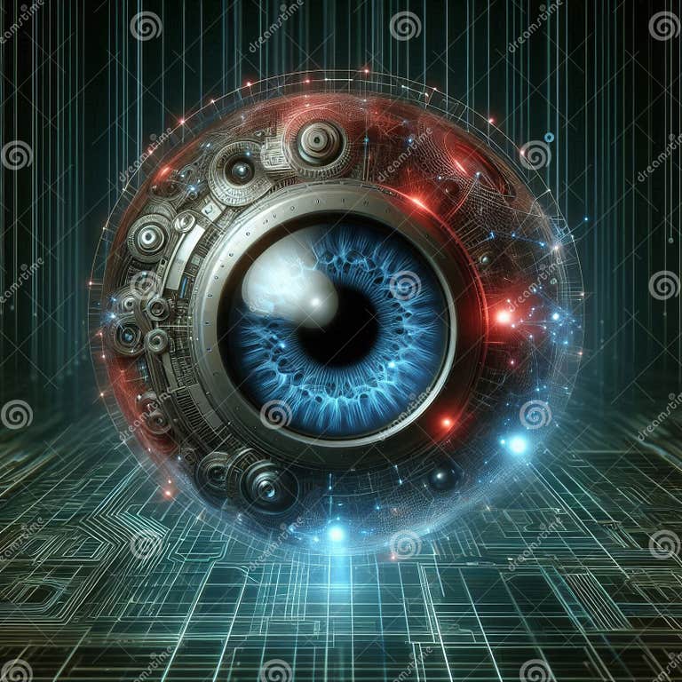 Techno Vision stock illustration. Illustration of futuristic - 328628262