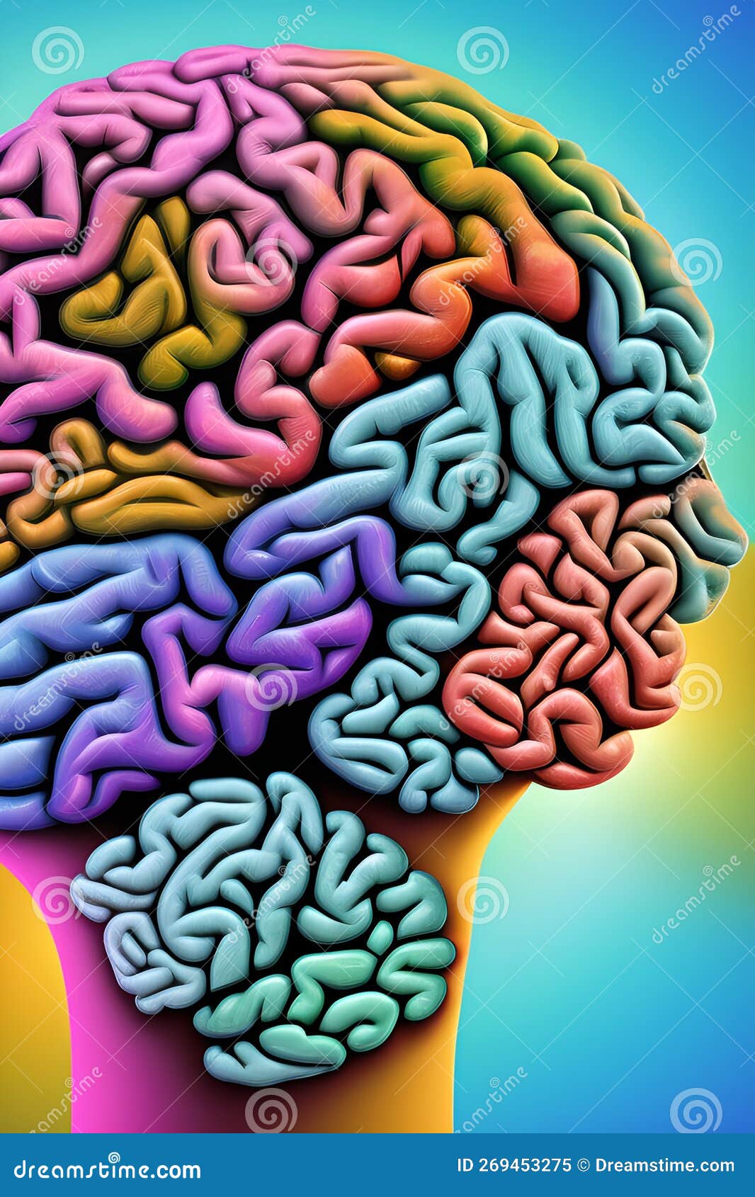 Concept Art of an Exploding White Brain Filled with Knowledge and ...