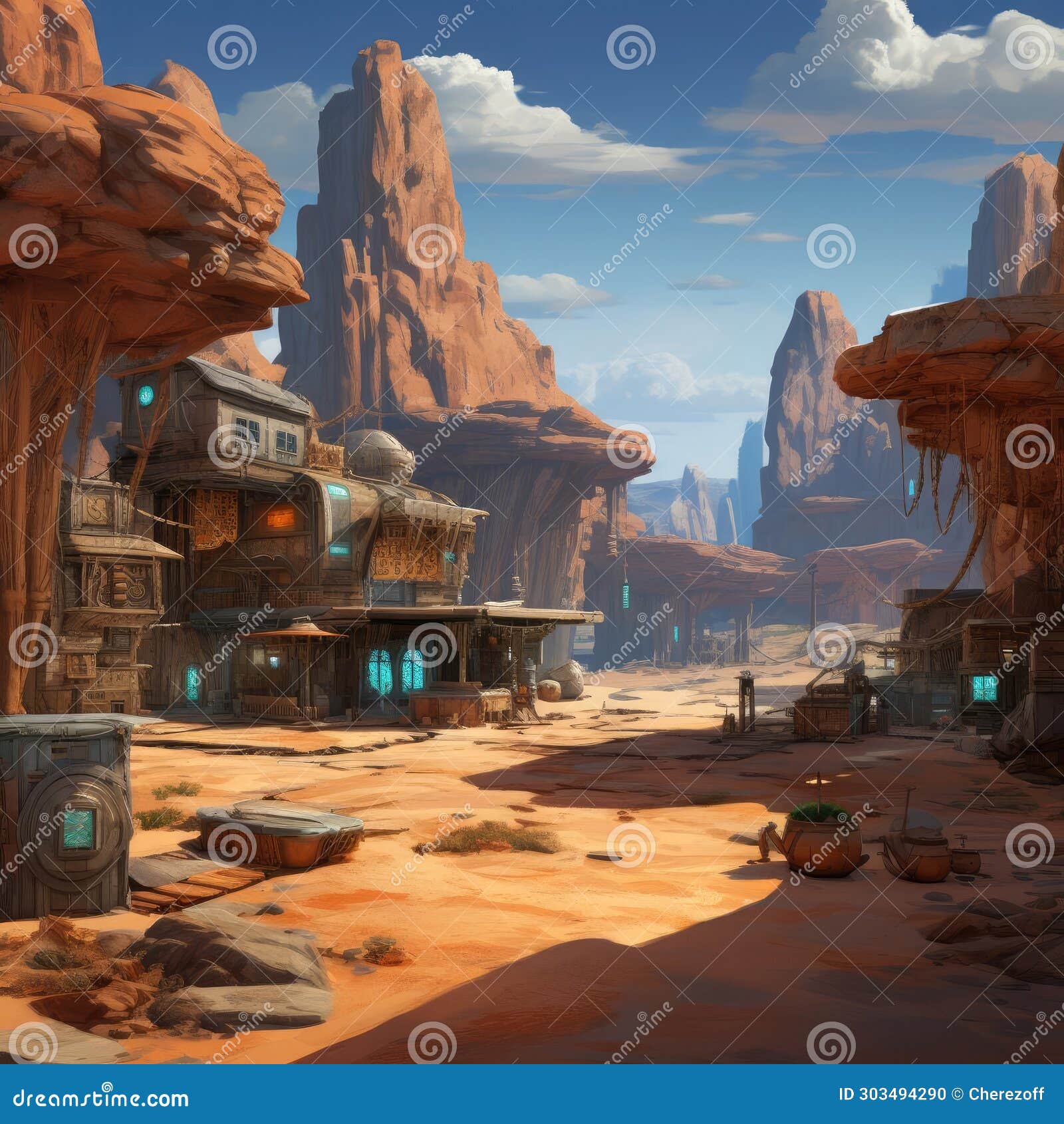 Concept Art of the Game Location Stock Photo - Image of scene, fantasy ...