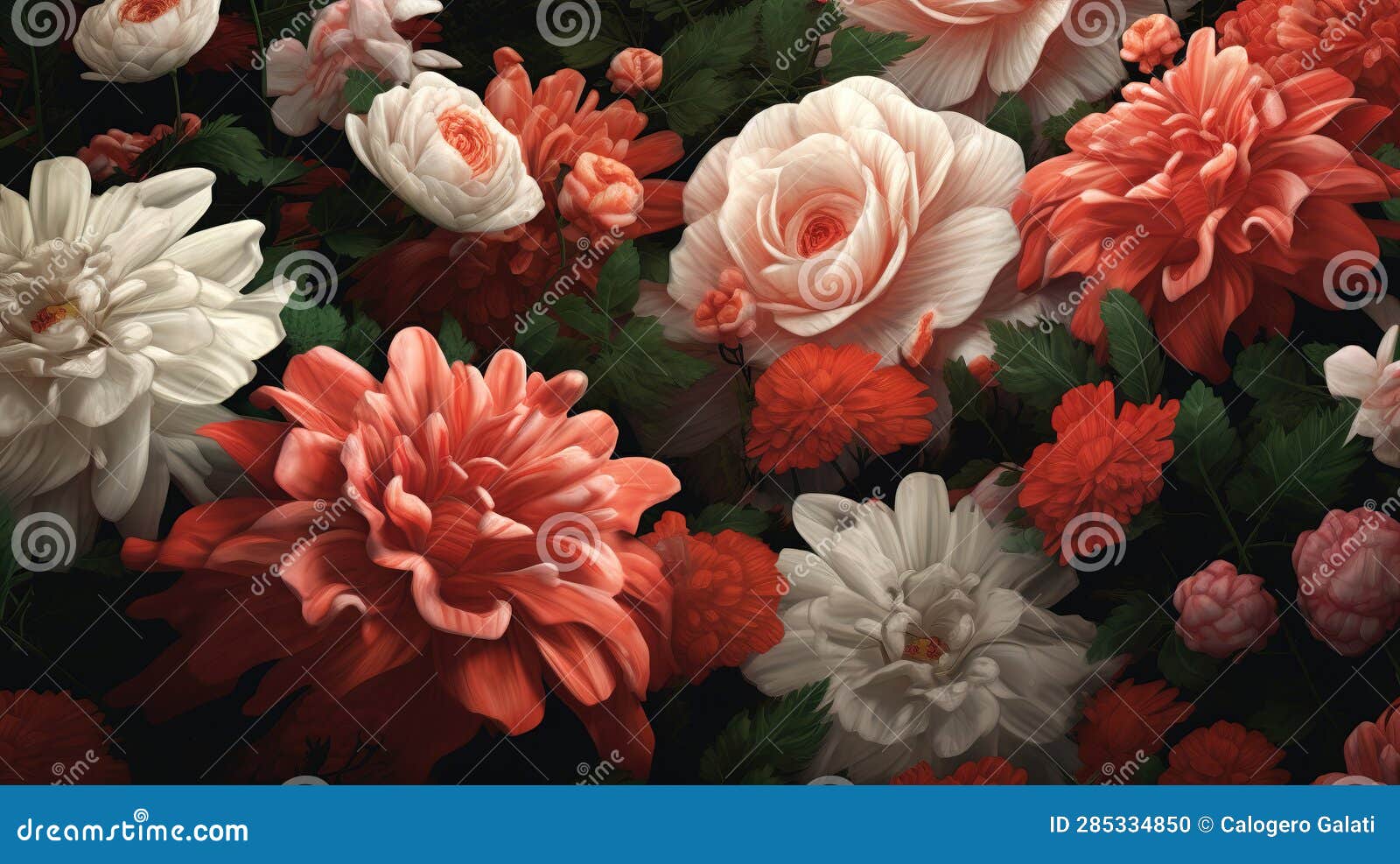 A Concept Art Illustration of Epic Flowers, Wallpaper Style, Ai ...