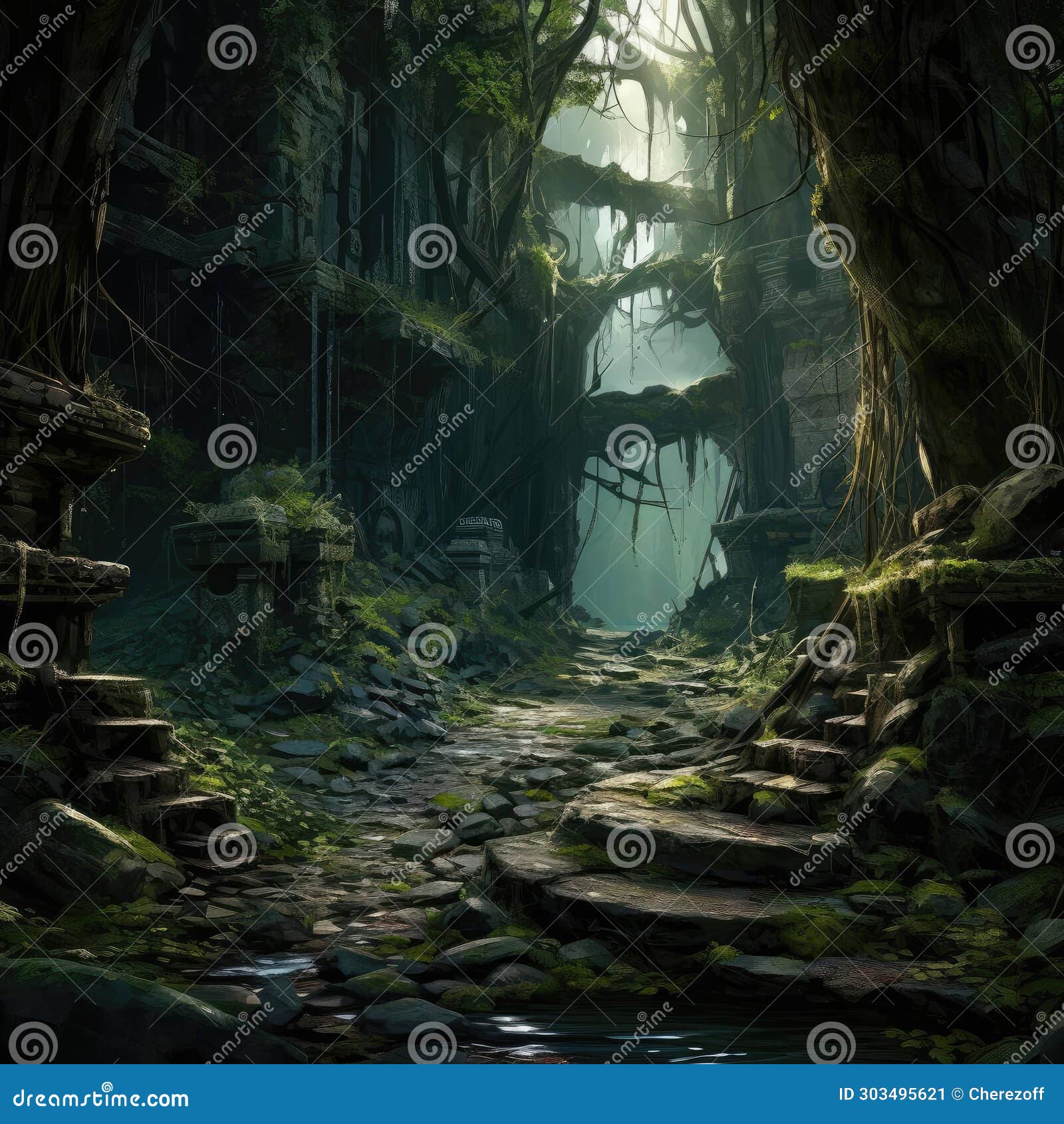 Concept Art of a Location for the Game Stock Image - Image of videogame ...