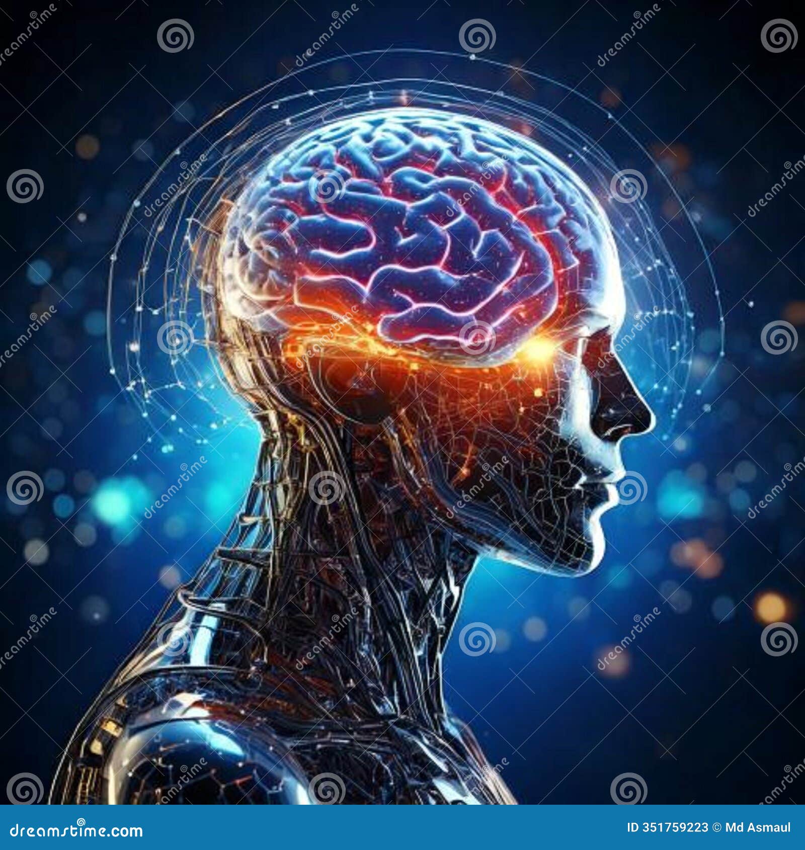 Concept of Artificial Intelligence, AI Robot, Brain, Idea, Development ...