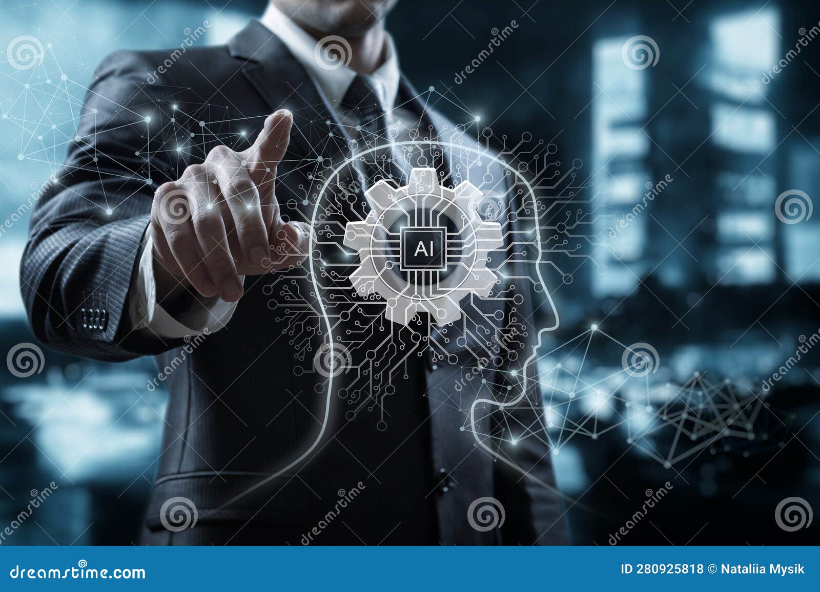 Concept of Artificial Intelligence Control Mechanism Stock Photo ...