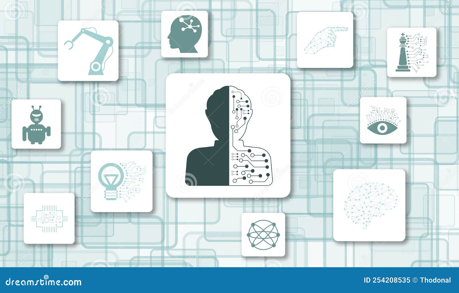 Concept of Artificial Intelligence Stock Illustration - Illustration of ...