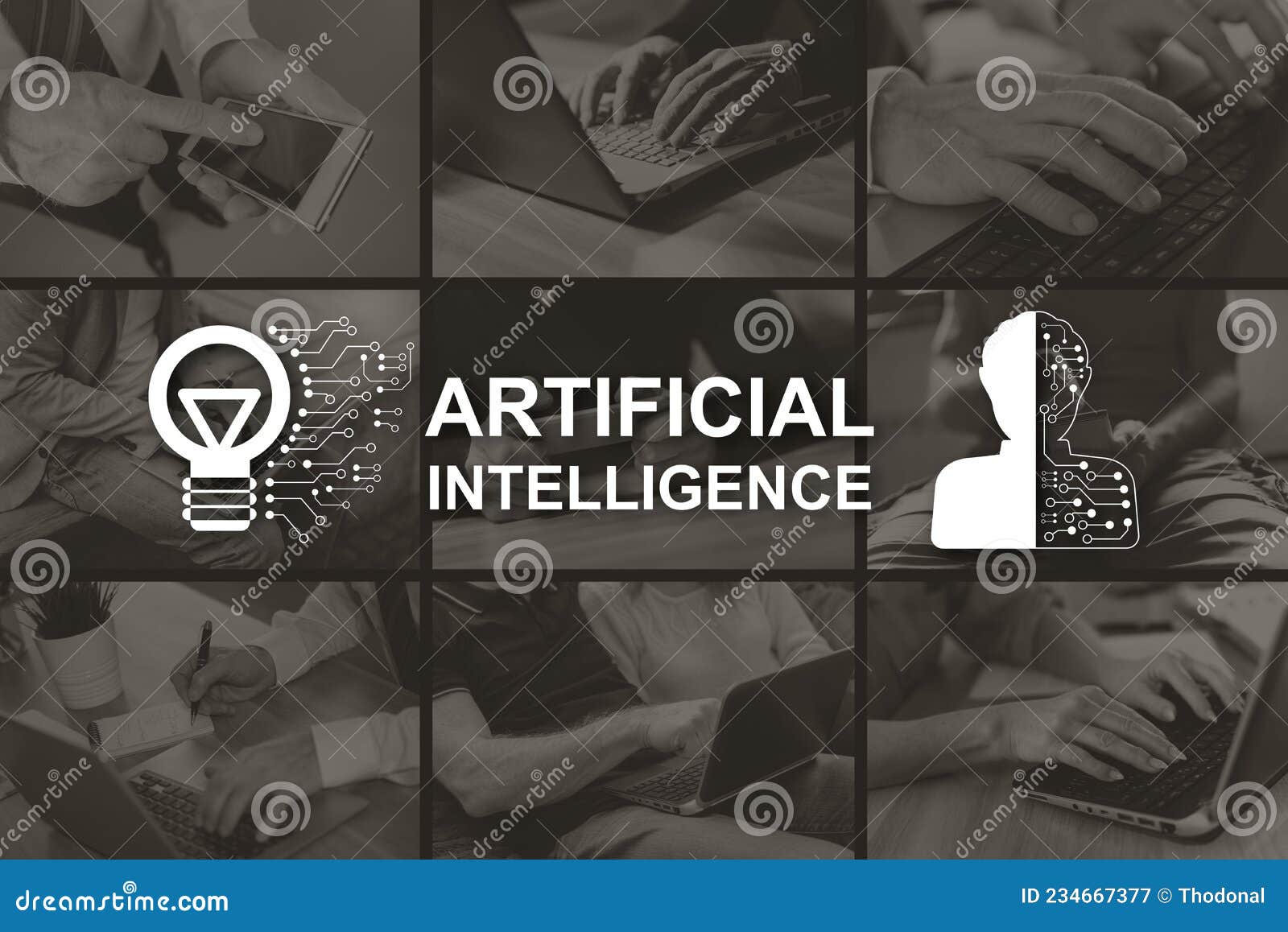 Concept of Artificial Intelligence Stock Image - Image of internet ...