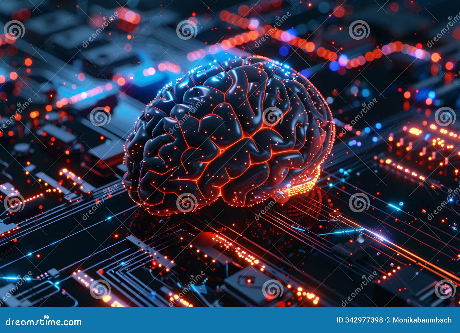 Concept for Artificial Intelligence Neural Networks Brain Stock ...