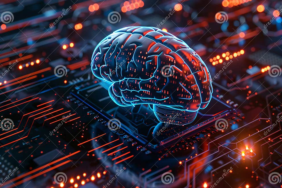 Abstract Artificial Intelligence Neural Networks Brain Stock ...