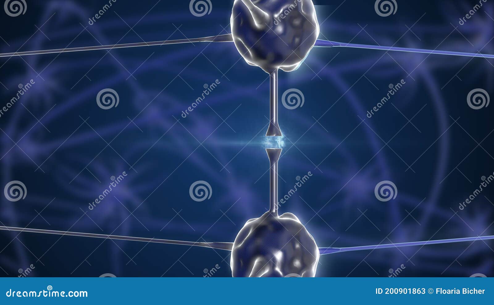 3d Rendering of Dendrite of an Axon, Slender Projection of a Nerve Cell ...