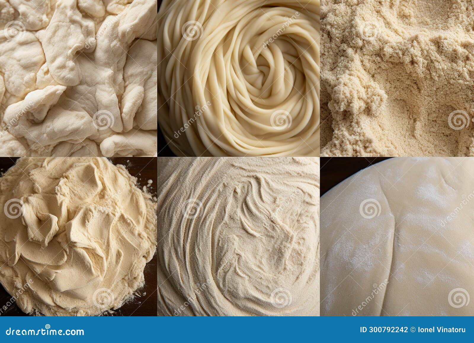 Closeup with Various Textures and Abstract Shapes of Fermented Dough ...