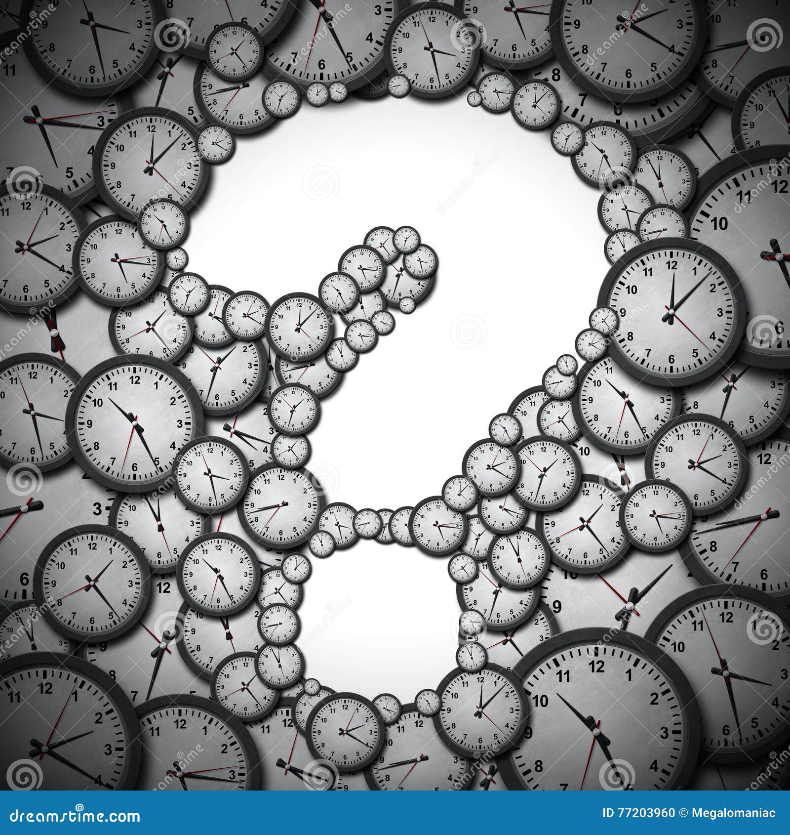 Concept As a Large Numbers of Clocks and Timepieces with Empty a Stock ...