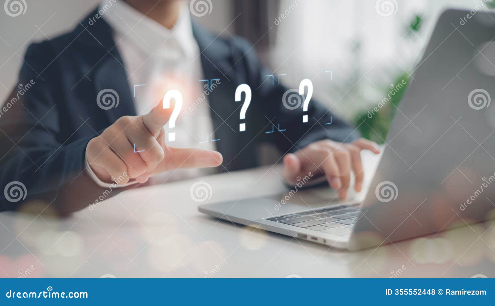 Concept of Ask, Answer, Business FAQ, Thinking, and Wondering. Question ...