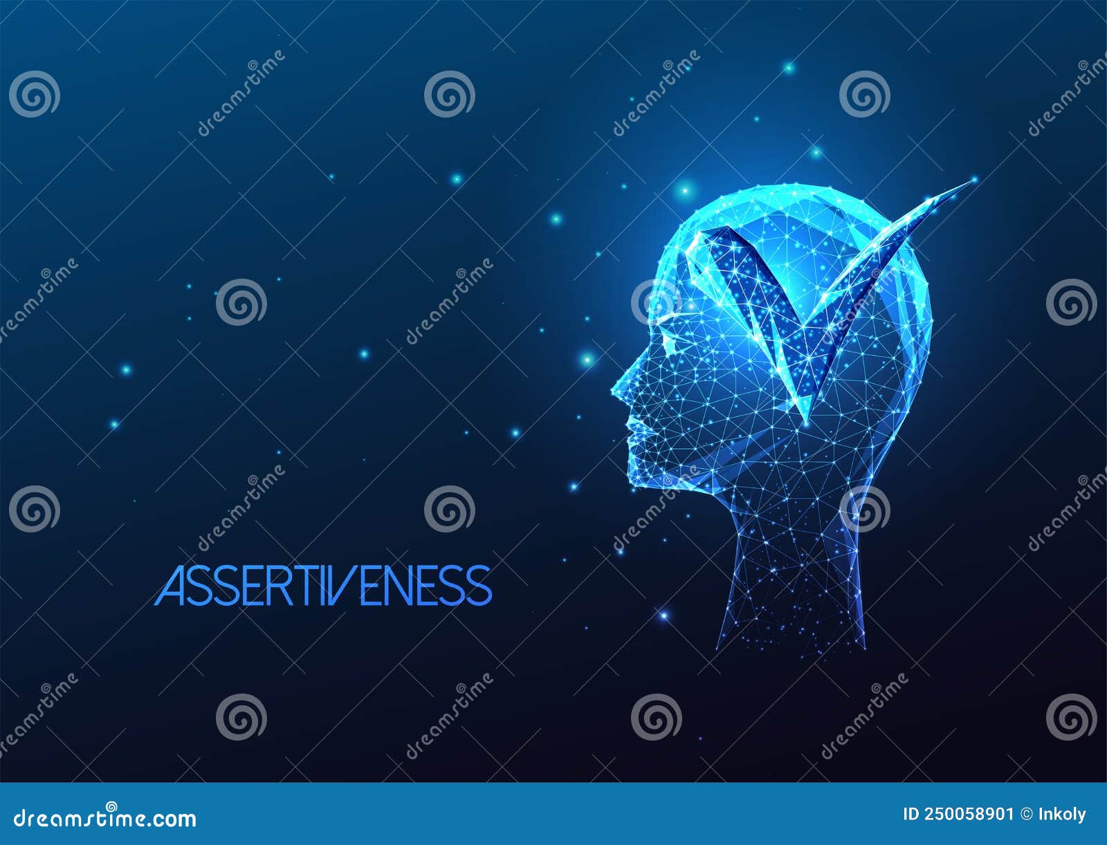 Concept of Assertiveness, Self Confidence with Check Mark and Human ...