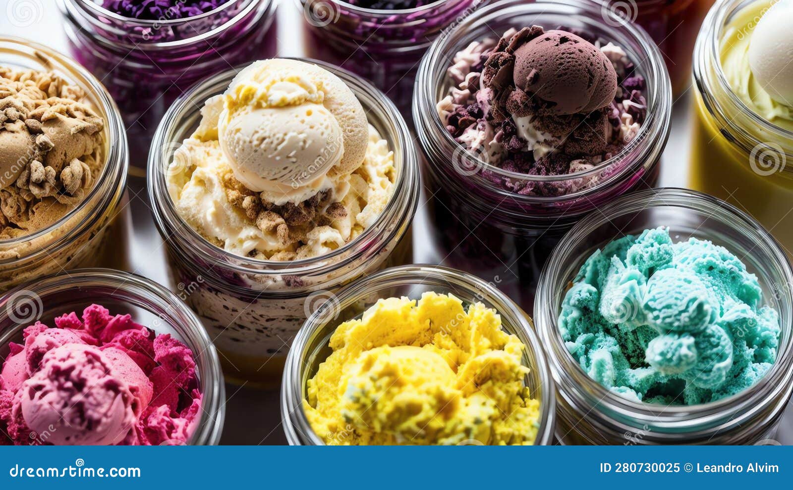Assorted Vibrant Ice Cream Toppings.AI Generated Stock Illustration ...