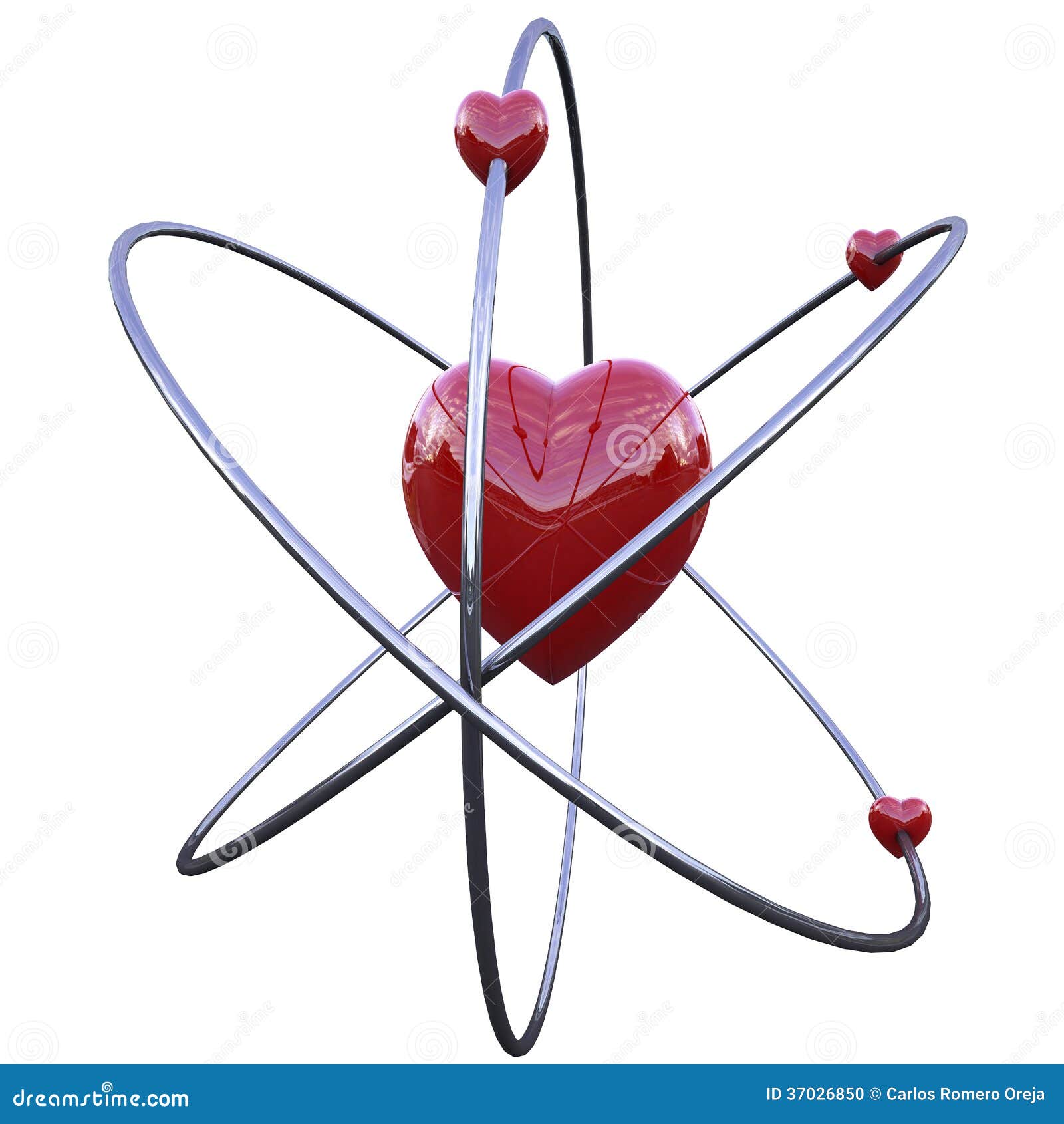 Concept of the Atom of Love Stock Illustration - Illustration of dating ...