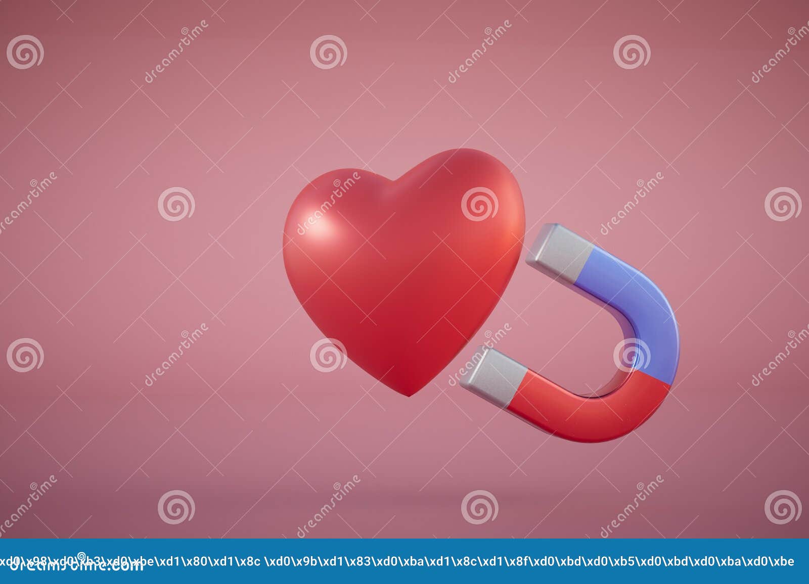 The Concept of the Attraction of Love. a Magnet that Attracts the Heart ...