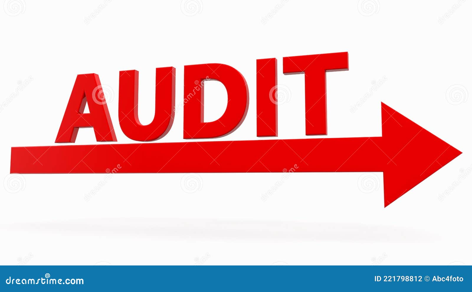 Concept of Audit with Arrow in Red Stock Illustration - Illustration of ...