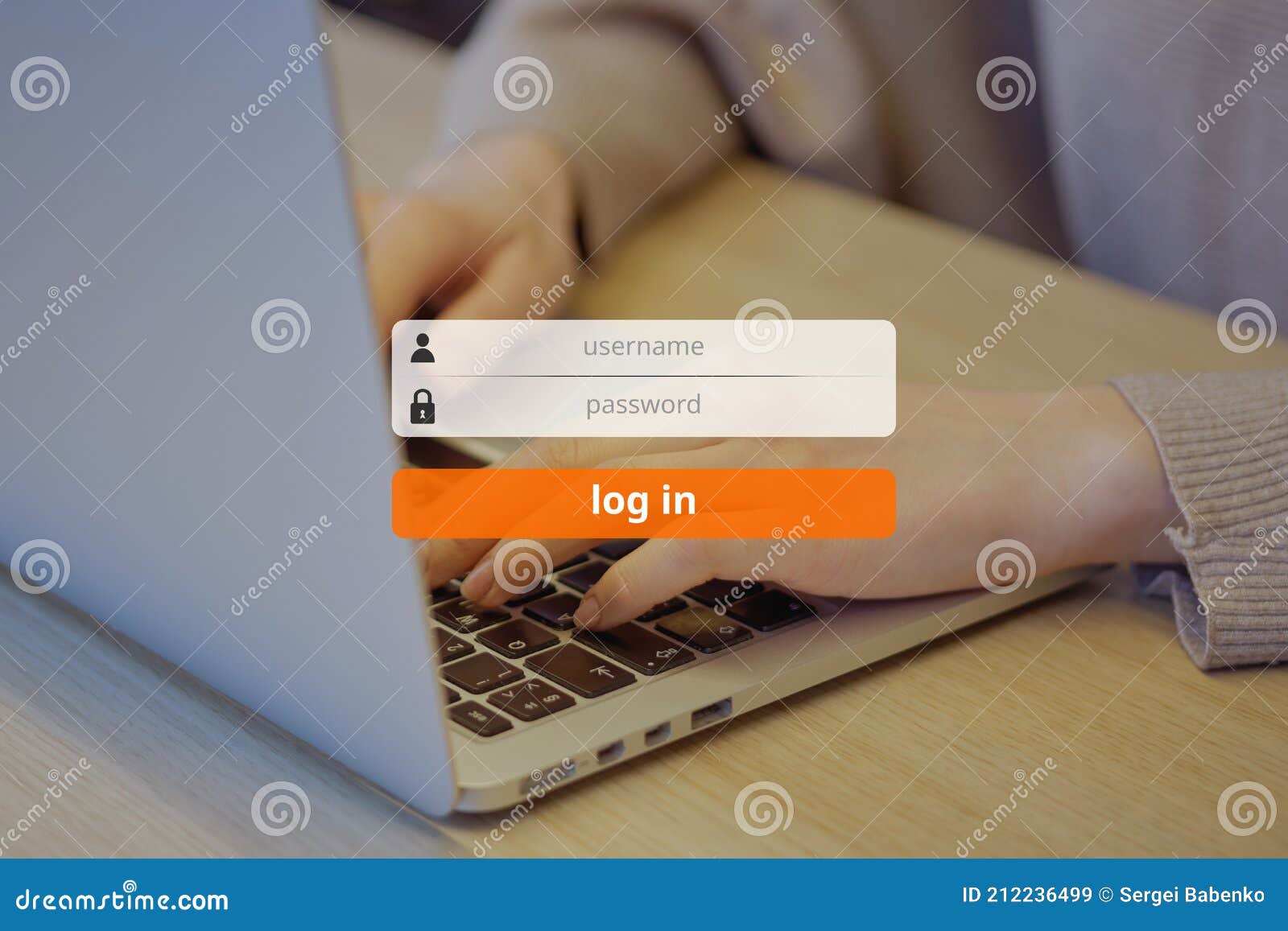 The Concept of Authorization and Login To the Site Stock Image - Image ...
