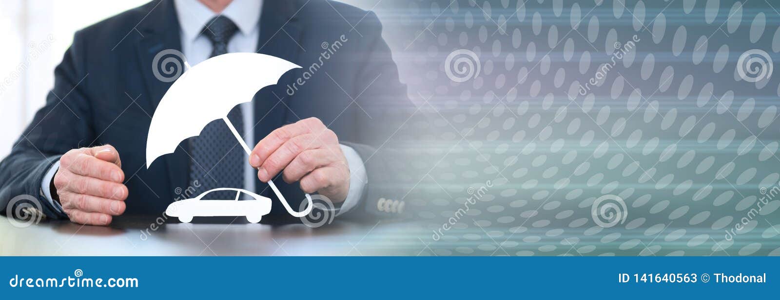 Concept of Auto Coverage. Panoramic Banner Stock Image - Image of ...