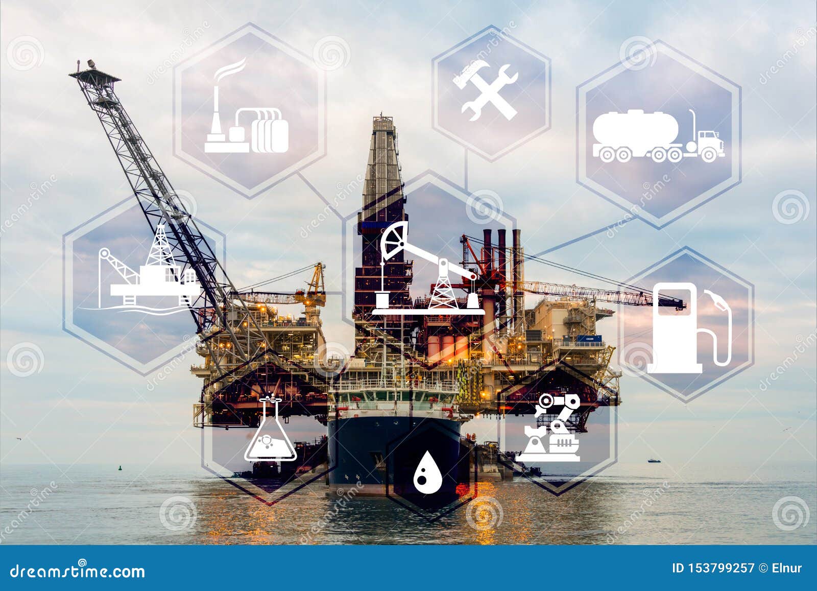 Concept of Automation in Oil and Gas Industry Stock Image - Image of ...
