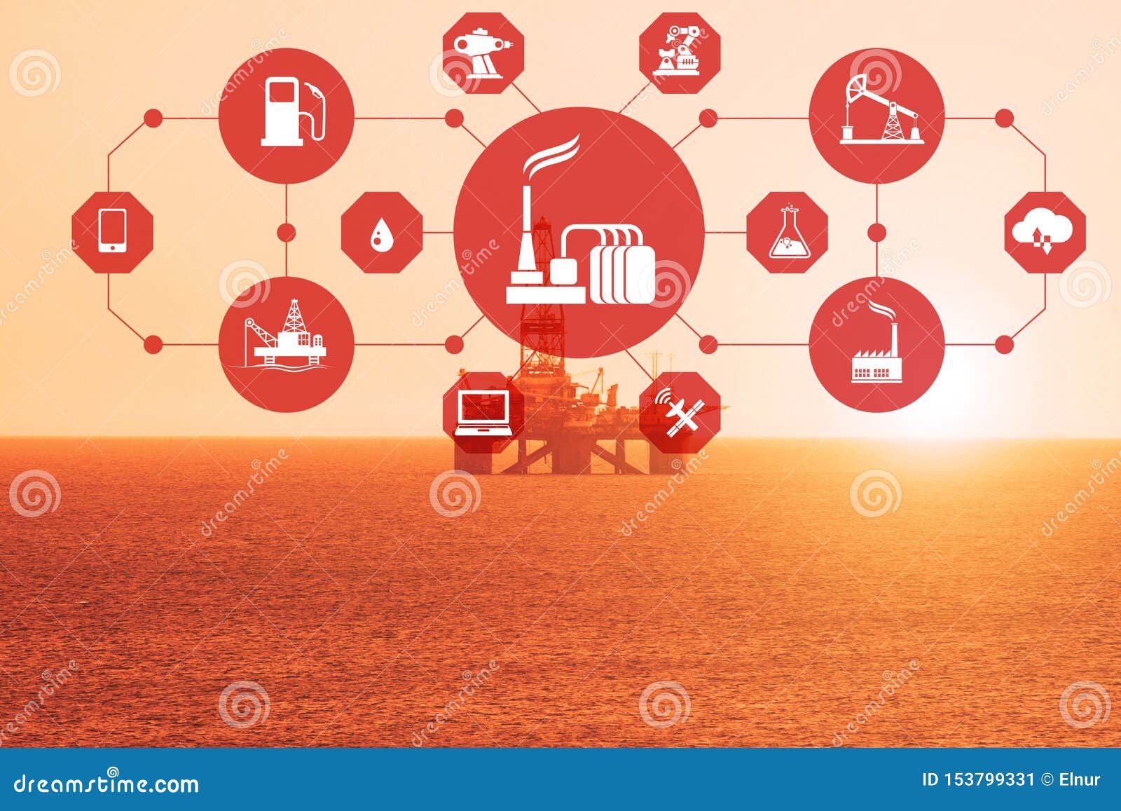 Concept of Automation in Oil and Gas Industry Stock Image - Image of ...