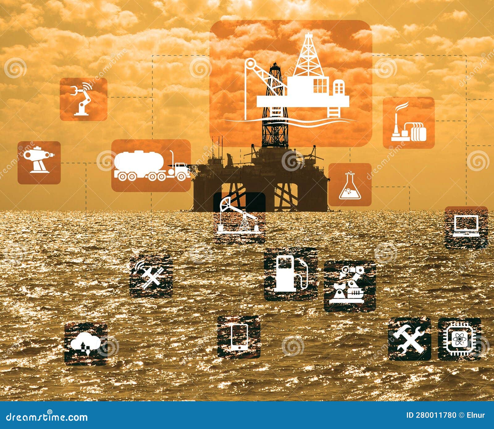 Concept of Automation in Oil and Gas Industry Stock Photo - Image of ...