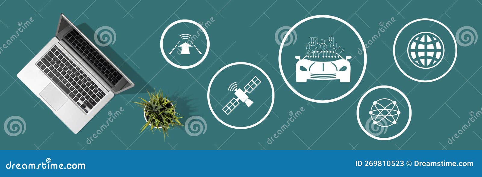 Symbol For Autonomous Driving. Hand Holds A IOTA Coin In A Self Driving ...