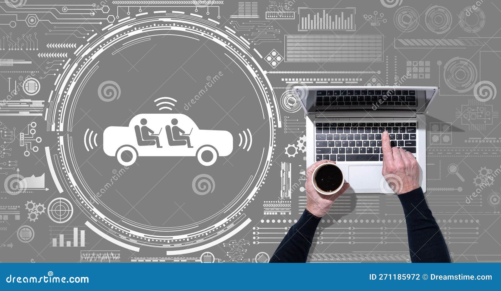 Concept of Autonomous Vehicle Stock Illustration - Illustration of ...